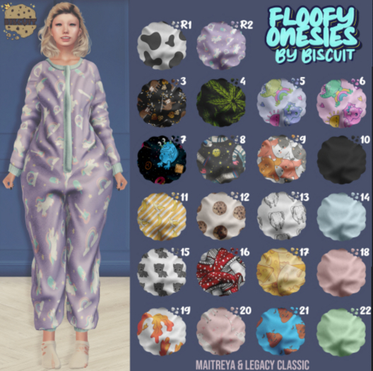 Second Life Marketplace - Floofy Onsie (Reborn) - Black - Biscuit